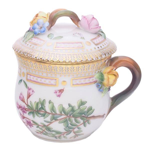 ロイヤルコペンハーゲン Royal Copenhagen フローラダニカ 蓋付き マスタードポット ポーセリン 食器 ブランド