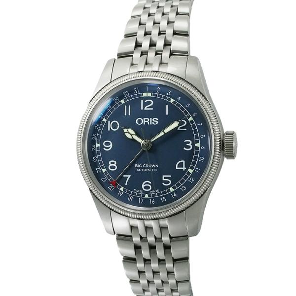 オリス ORIS ビッククラウン ポインターデイト 自動巻 メンズ 01 754 7741 4065 仕上済 メンズ SS素材  ブルー文字盤 ブランド