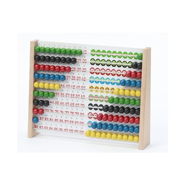 数の概念を学び、数唱入力に最適な「百玉そろばん」です。玉を動かすとかわいいイラストが出てくるので、お子さまも楽しく取り組めます。プリントの理解を助ける副教材としてもおすすめです。
