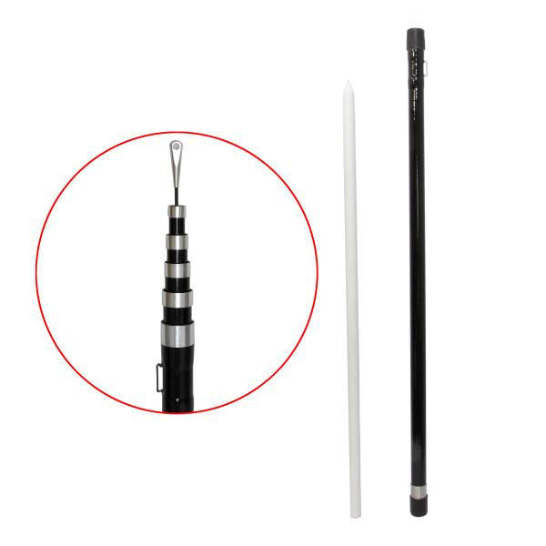 ●鷹は付属しません●護鷹用の伸縮ポール約7mです。伸縮式のポールと地面に差す支柱、鷹と繋ぐ紐(サルカン付)のセットです。地面に差した支柱に伸ばしたポールを差し込んで使用します。ポールサイズ:縮んでいる状態:110cm→伸ばすと7m、支柱:1...