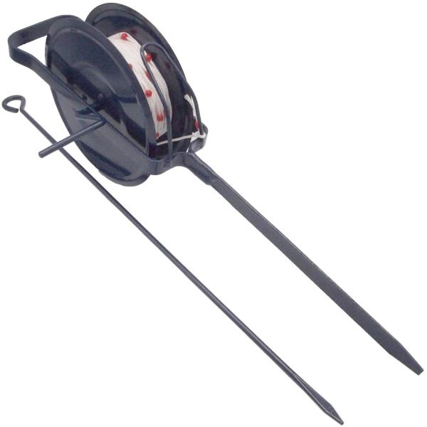 【特徴】・田んぼや畑などに、ヒモでまっすぐ目印をつける道具です。・畝立てのライン引きに便利にお使い頂けます。【仕様】・田引車に8寸(約24cm)間隔の目盛玉が付いたロープが巻かれています。・目盛り玉が付いているので等間隔で植えることができま...