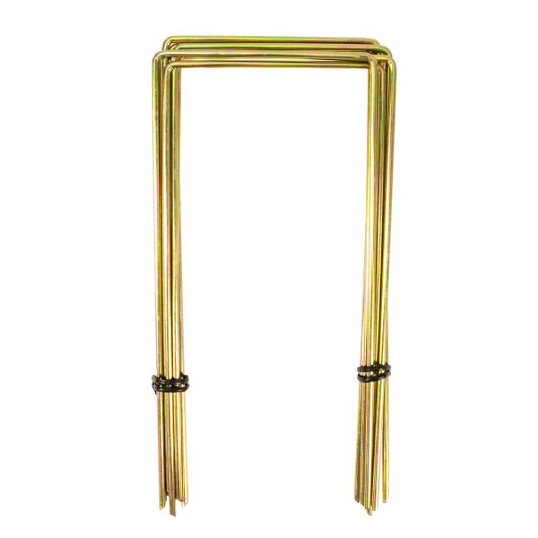 マルチシート・防草シート・人工芝・不織布など各種シートの固定に最適・先端を鋭利に加工してあるので、地面に打ち込みやすい・メッキ加工により耐久性を高めているので、繰り返し使用可能・デッパリがないので、目立ちにくく見栄えが良い全長：約175mm...