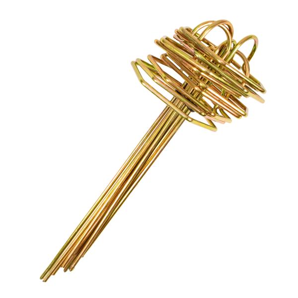 マルチシート・防草シート・人工芝・不織布など各種シートの固定に最適・先端を鋭利に加工してあるので、地面に打ち込みやすい・デッパリがあるので、抜き差しも楽々・メッキ加工により耐久性を高めているので、繰り返し使用可能全長：約185mmよこ：約6...