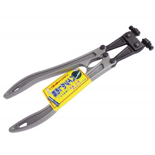 ビニールハウスの施工、補修に便利。アルミ柄なので、従来のかしめ器よりも大幅に軽量化を実現。作業の負担軽減に役立ちます。【仕様】全長：約450mm重量：約1100g対応パイプ：径19.1〜25.4mm【使用法】(1)ボルトをゆるめてちょうど良...