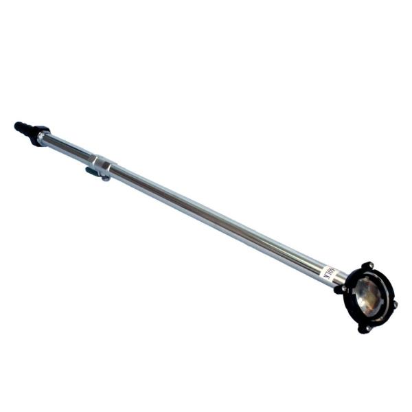 【仕様】全長：約66.0cm穴径：約0.4mm水量(約2kg/cm)：分約13L最適ホース内径：約13mm材質：本体/真鍮、クローム鍍金・カバー/ポリカーボネイト樹脂・ メッシュ/ステンレス製用途：家庭・園芸・農業用