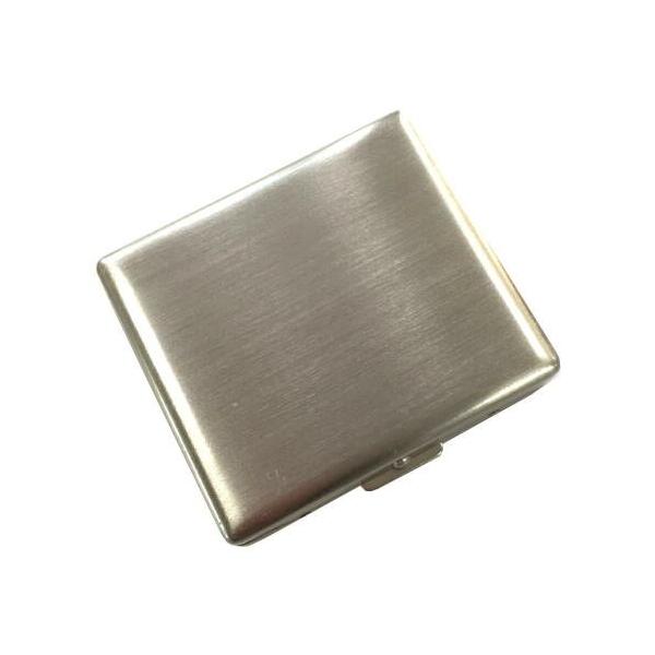 r.y.o. 手巻き用メタルシガレットケース(ニッケルサテン) スリム6ミリ20本　スーパースリム5.3ミリ22本手巻き　シングル70ミリ専用ケースサイズ 74 x 68 x 14mm コンパクトサイズ▼メール便での発送(送料250円)も可...