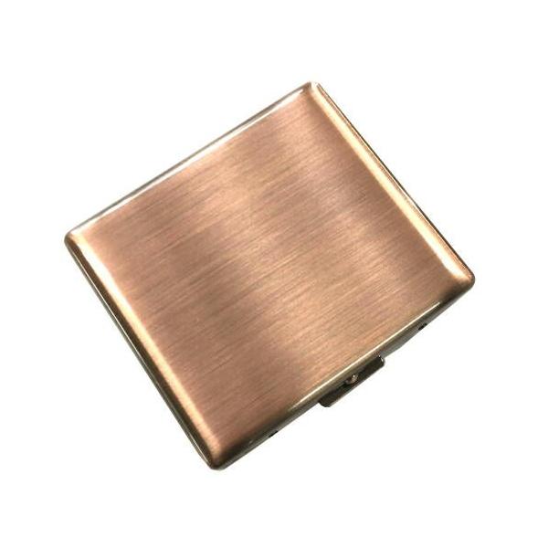 r.y.o. 手巻き用メタルシガレットケース(銅古美) スリム6ミリ20本　スーパースリム5.3ミリ22本手巻き　シングル70ミリ専用ケースサイズ 74 x 68 x 14mm コンパクトサイズ▼メール便での発送(送料250円)も可能です。