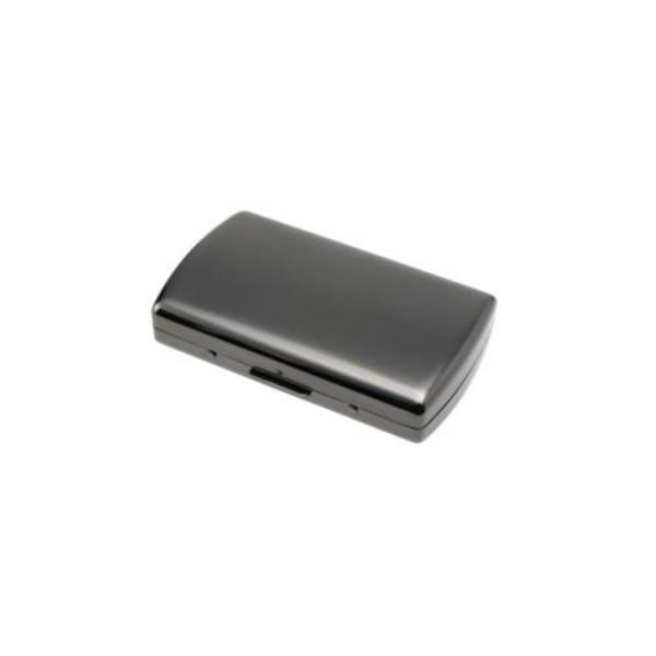 メール便なら送料250円紙巻きたばこ 85mm用メタルケース　坪田パール真鍮製　ブラックニッケルサイズ 約89 x 57 x 20mm たばこサイズ85mmを12本収納専用プラ箱シガレットケースで圧倒的なシェアを誇る坪田パールのメタルたばこ...