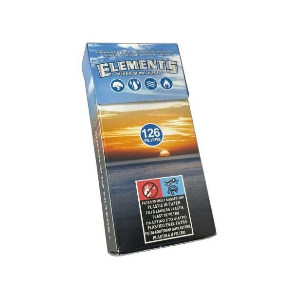 エレメンツ スーパースリムフィルター 126個入り ▼この商品はメール便での発送(送料250円)も可能ですサイズ: 直径 5mm×長さ 14mmメール便配送（送料250円）は、1個口で15個まで発送できます●たばこ葉は、シエンジロリン村本店...
