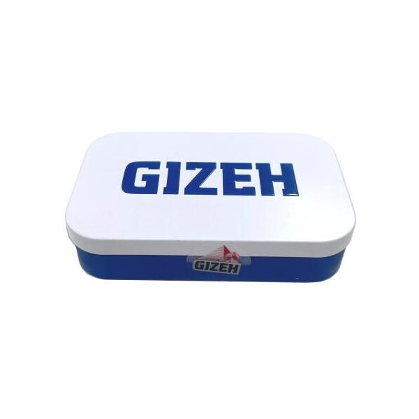 GIZEH ギゼ缶 シングルペーパー 50枚入り 4個セット ブルー缶手巻きタバコ用ペーパーシングルペーパー 50枚入りが４個のセットGIZEHのギゼ缶シングルペーパーは、50枚入りの4個セットで、オリジナルの缶に入っています。ブルーのロゴ...