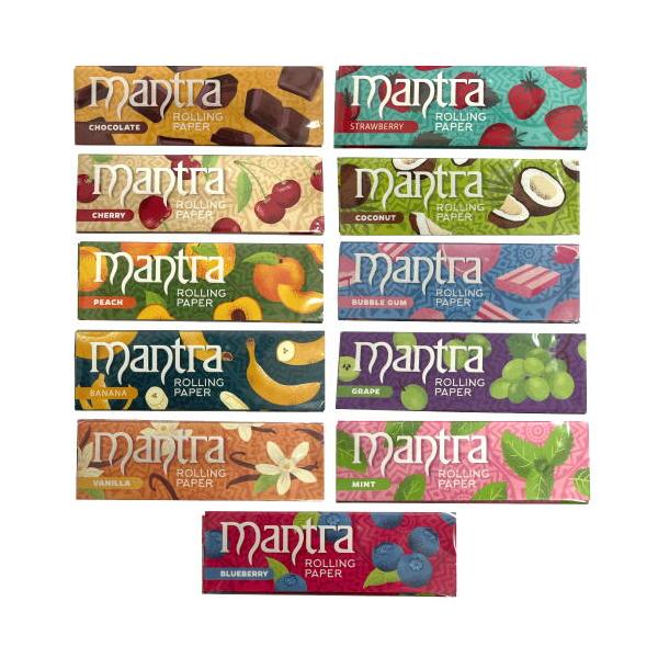 おまかせ3個セットマントラ mantra フレーバー 1 1/4ローリングペーパー 50枚入り ・手巻きタバコ用ペーパー mantra マントラ・1 1/4サイズ(78mm×44mm) 　50枚入りが3個のセットです。・フレーバーは、おまか...