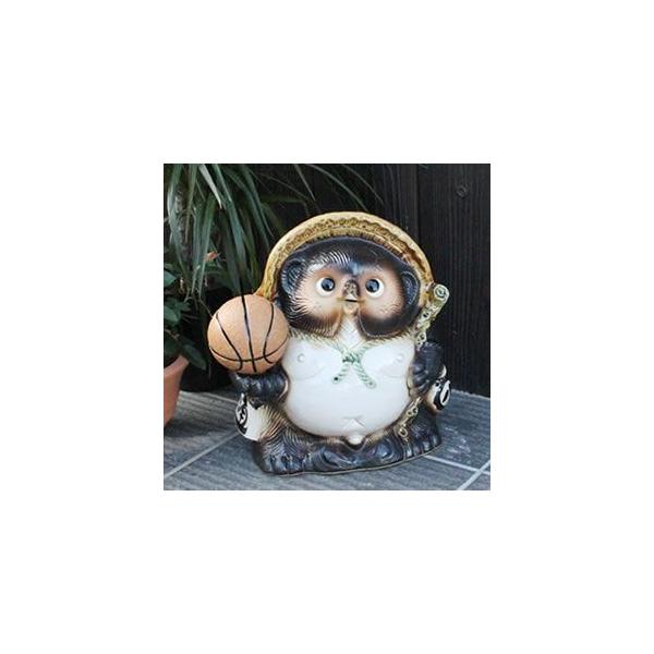 信楽焼 たぬき 置物 置き物 陶器 タヌキ 狸 信楽焼き しがらきやき 焼き物 ギフト 開運 新築祝 結婚祝 開店祝＜ 品名・品番 ＞信楽焼　9号バスケットボール狸　 ta-0170＜ サイズ・重量 ＞幅275×奥行210×高さ280mm　...