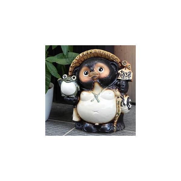 信楽焼 たぬき 置物 置き物 陶器 タヌキ 狸 信楽焼き しがらきやき 焼き物 ギフト 開運 新築祝 結婚祝 開店祝＜ 品名・品番 ＞信楽焼　9号福蛙持ち開運狸　ta-0260＜ サイズ・重量 ＞幅240×奥行180×高さ270mm　重さ2...