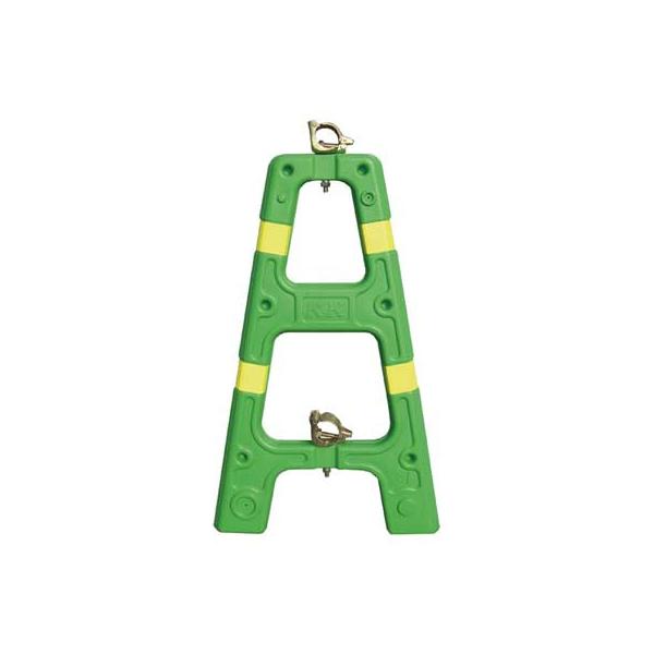 PE製の単管バリケードです。軽量で持ち運びに便利です。反射テープ付き。※こちらの商品は「法人様限定商品」になります。個人様宅への配送はできません。ご注文の際は、必ず会社名・屋号等を住所欄にご記入ください。●カラー：緑●サイズ：H800×W4...