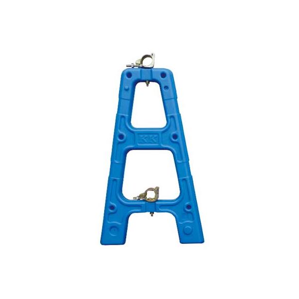 PE製の単管バリケードです。軽量で持ち運びに便利です。※こちらの商品は「法人様限定商品」になります。個人様宅への配送はできません。ご注文の際は、必ず会社名・屋号等を住所欄にご記入ください。●カラー：青●サイズ：H800×W460mm●重量：...