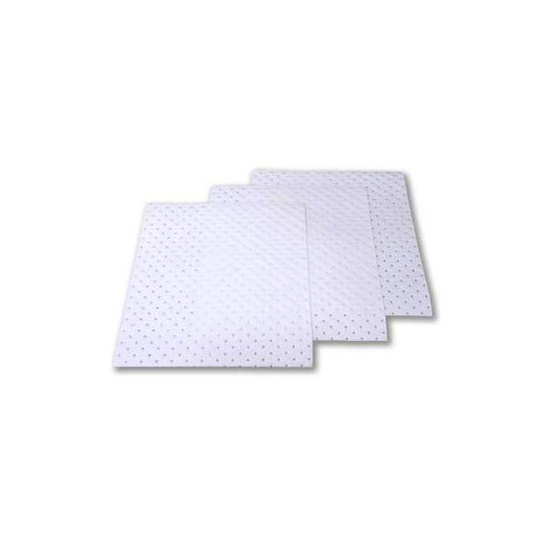 オイル吸着マットは、ポリプロピレン素材を使用しているので親油性が高く、かつ撥水性に富み、繊維内に吸着した油を保持できる性質を持っています。●サイズ：500×500×t4mm●材質：ポリプロピレン●油分吸着量：自重の約12倍●吸水量：自重の約...