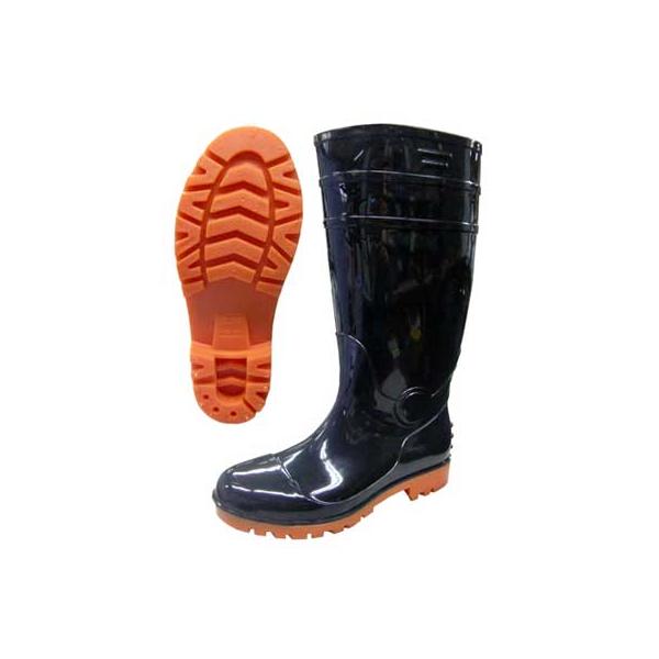 JIS(S)級相当鉄製先芯入り。●カラー：黒●素材：甲被/PVC(耐油)、靴底/PVC(耐油)●高さ：38.5cm(サイズ26.0cm)※カットにより調節可能