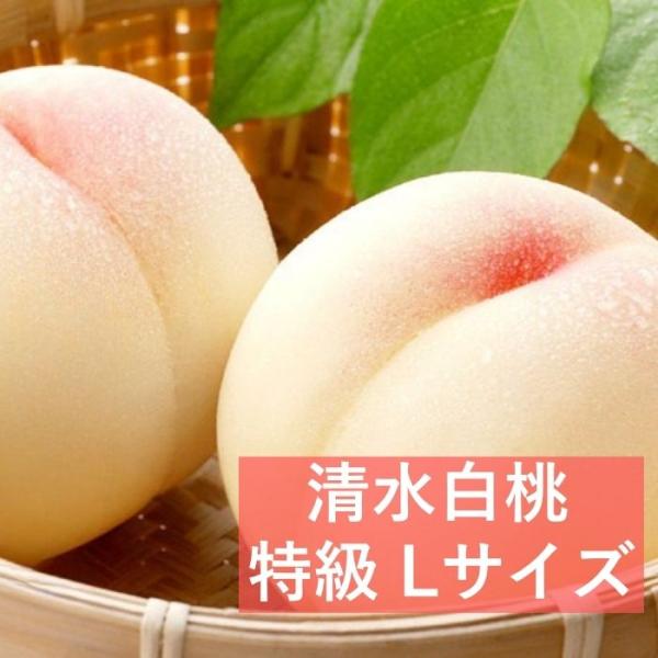 商品内容：岡山県産 清水白桃 Lサイズ特級 6玉入 1玉約270〜285g賞味期限：繊細なため、涼しいところに保管していただき、熟れた順番にお早めにお召し上がりください。≪桃はお届け日のご指定を承れません≫天候や生育状況により、収穫量が異な...