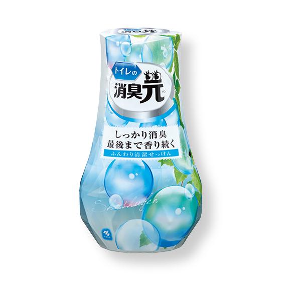 「ワイド消臭フィルター」が悪臭をキャッチ！イヤなニオイをしっかり消臭します。シャバシャバすれば香り復活。液がなくなる最後まで、ず〜っと香りが続きます。消臭フィルターを引き上げ、好きな強さに香り調節。大容量400mLで効果長持ち。【ふんわり清...