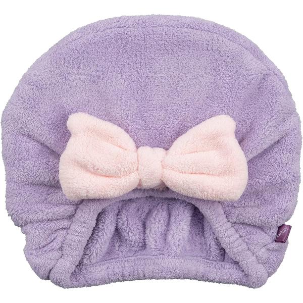 被るだけで、ながらタオルドライができる！ドライヤー時間の短縮ができて、すぐにドライヤーができない時でも安心！お風呂上りの湯冷め防止にもなる「吸水ふわもこヘアキャップ」【驚きの吸水量】ふわもこのマイクロファイバーが髪の毛の水分をしっかり吸水で...