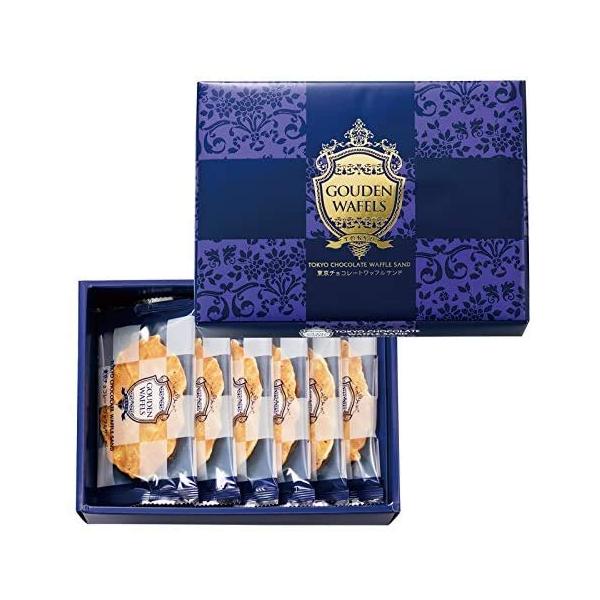 なめらかなチョコレートをさっくさくのワッフルクッキーでサンドしました。 クッキーの香ばしさとチョコレートの香りが食欲をそそります。 内容量：6枚 寸法・重量：W21.5×L16.5×H4.0(cm)　215g 賞味期限：製造日より180日（常温）