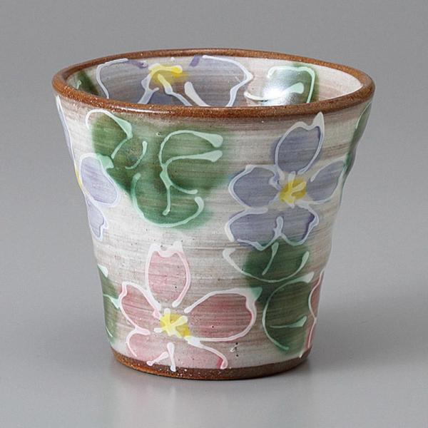 サイズ：W9×H8cm/満水350cc 重さ220g材　質：土物製造国：日本製（美濃焼）電子レンジ・食器洗浄機/使用可※焼き物のため、色やサイズに多少の誤差が生じます。ロックカップ 紫桜 フリーカップ 土物 おしゃれ 陶器 和食器 業務用 美濃焼