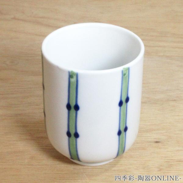 緑茶やほうじ茶など美味しく飲める美濃焼の長湯呑みです。サイズ：W6.5×H8.3cm材　質：強化磁器美濃焼（日本製）電子レンジ、食洗器使用可※焼き物のため、色柄、サイズに多少の誤差が生じます。