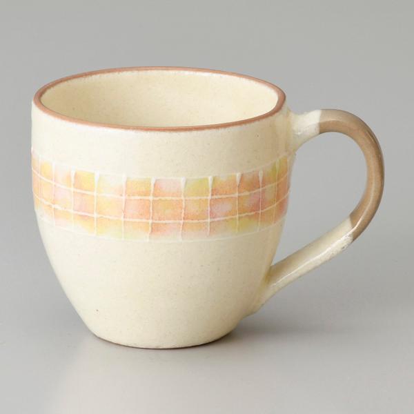 サイズ：D9×H8.5cm満水300cc 重さ235g材　質：磁器製造国：日本製（美濃焼）※電子レンジ 食洗機　使用可※焼き物のため、色柄・サイズ等に誤差が生じますマグカップ 粉引モザイクマグ ピンク おしゃれ 陶器 美濃焼