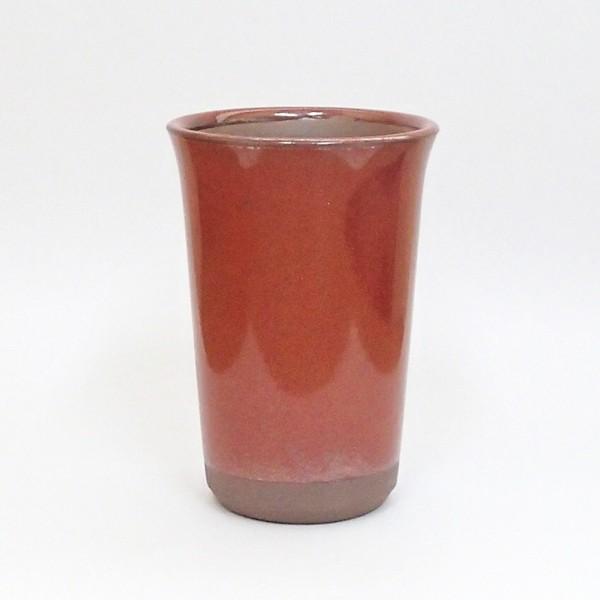 サイズ：W7.6×H11cm/300cc（満水）材　質：土物製造国：日本製（美濃焼）※電子レンジ 食洗機　使用可※焼き物のため、色やサイズに多少の誤差が生じます。焼酎カップ フリーカップ 赤 300cc おしゃれ 陶器 業務用 美濃焼