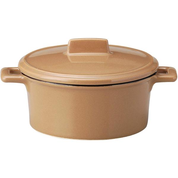 ホーロー風 蓋付きココット。レストラン、ホテルへの器の供給を手がける業務用メーカー『スタジオ010』ならでは。サイズ：蓋W10.8×Ｈ2.5cm　　　　身W13.5×D10.3×H4.5cm150ccデザイン：STUDIO 010材質：磁器...