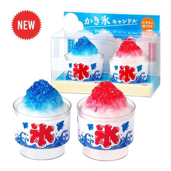 ・本体寸法：φ４０×Ｈ５５ｍｍ・パッケージ寸法：W１０２×L５２×H７５ｍｍ・香り：いちご、ブルーハワイの香り付き・製造元：カメヤマ株式会社