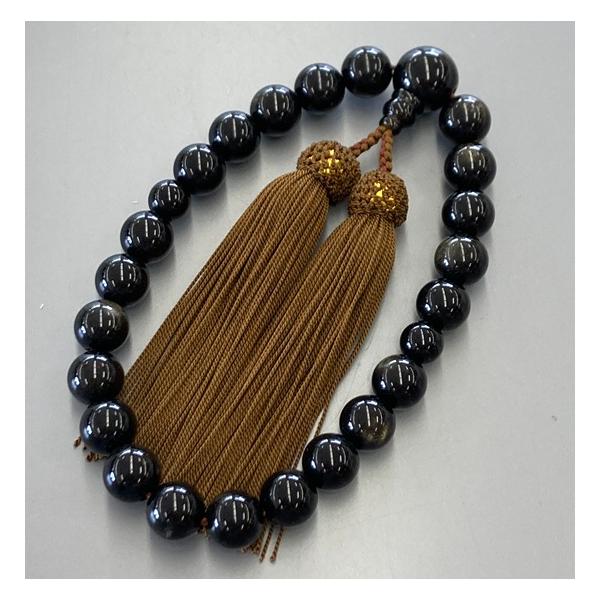 親玉：約 16 mm主玉：約 12 mm天玉：約 10 mm正絹頭房桐箱入り男性用の片手(略式)数珠。どの宗派の方でもお使い頂けます。※ご利用のモニターの発色具合などにより、実物の色合いや模様等、若干異なる場合がございますのでご了承ください。