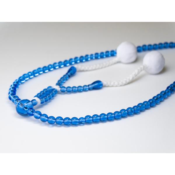 【この商品のご案内】アクリル樹脂製でシンプルなデザインの念珠です。貴石のサファイアを模していて、透明で爽やかなブルーのサファイアカラーとなっています。プレゼントにもピッタリです。【製品仕様】《全体サイズ》■ サイズ 10寸（尺）（男女兼用）...