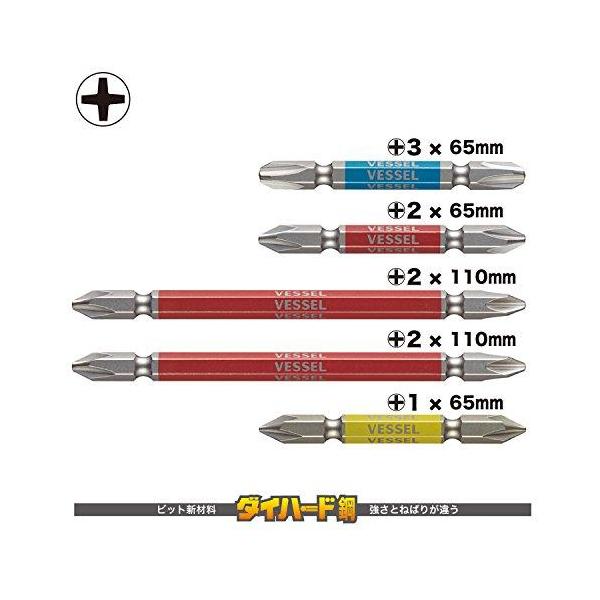 強さとねばりがあるダイハード鋼を採用！●ベッセルオリジナルの新素材ダイハード鋼は特殊な合金で、より強くてしなやかな特性をビットに付加することができました。硬度と靭性を兼ね備えた折れにくいビット材として「なかなか死なない＝ダイハード」鋼と命名...