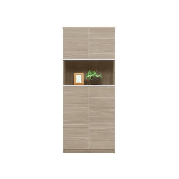 【サイズ】幅75cm ×奥行37cm ×高さ180cm【材質】強化シート【カラー】GY◆カジュアルシューズボックス　◆プラスチック棚：H・・8枚付、L・・5枚付◆収納足数：75H（約33足）・75L（約18足）◆ハイタイプはオープン部分に棚...