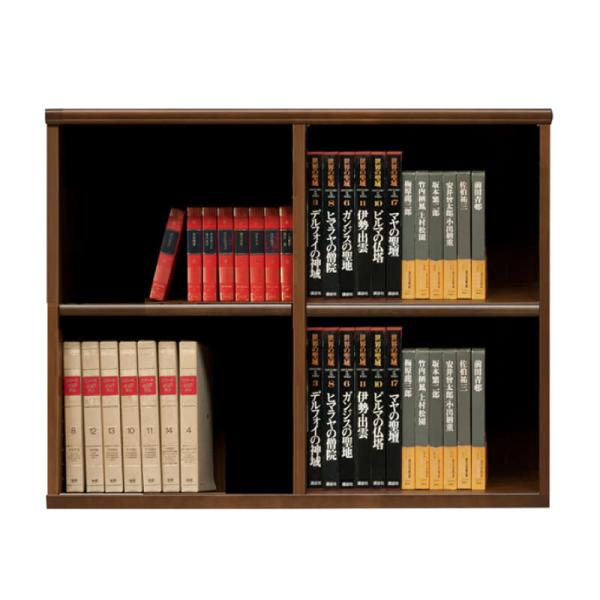 【サイズ】幅110cm ×奥行35cm ×高さ60cm【材質】プリント紙【カラー】ＢＲ◆多目的に組み合わせられる、ユニットタイプの書棚です。◆お部屋のスペースに合わせて、すっきりと設置できるのが魅力。◆天面、側板面、台輪面に木目調素材を使用...