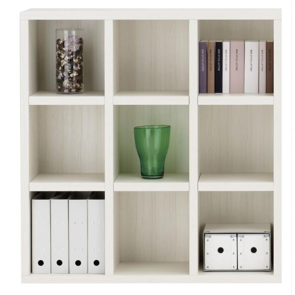 【サイズ】幅110cm ×奥行30cm ×高さ114cm【材質】プリント化粧板【カラー】ホワイトウッド《シンプルを極めた本棚「ニューラチス」》【書棚】サイズ：75／90／110cm高さ：180／114cm【スライド書棚】サイズ：75／90／...