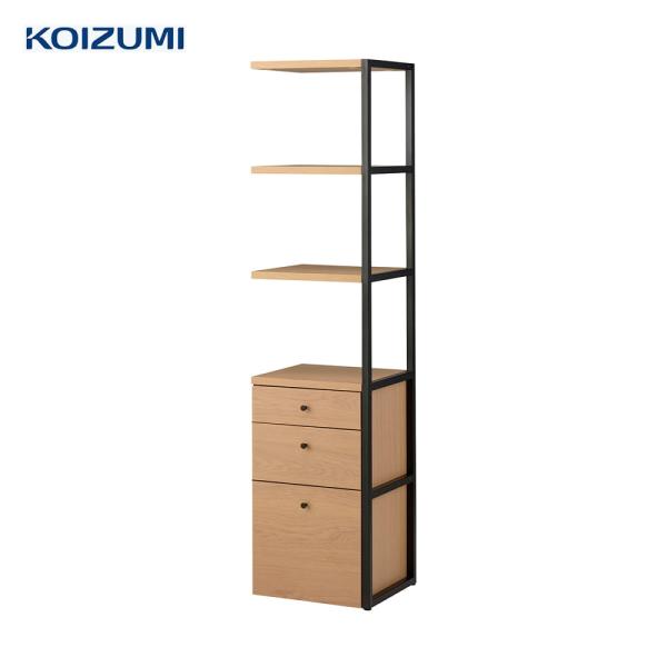 【サイズ】幅43cm ×奥行40cm ×高さ178cm【材質】ホワイトオーク突板/スチール【カラー】ＭＯＢＫ◆木とアイアンを組み合わせた壁面キャビネットシリーズです。             ◆お部屋の大きさや収納する量によってカスタマイズ...