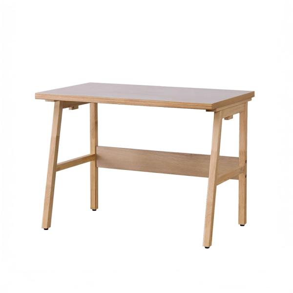 【サイズ】幅100cm ×奥行60cm ×高さ73cm【材質】メラミン／ラバーウッド材【カラー】0こちらは【デスク　ミム　幅１００ｃｍ　天板色：ＬＢＲ／ＧＲＹ】です。天板は、メラミン化粧板仕様です。◆便利なフックが付いています。左右どちらで...