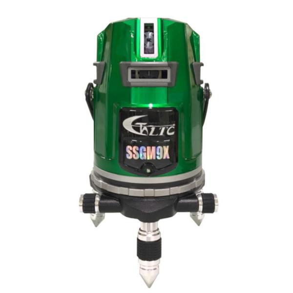 テクノ販売 フルライン電子整準グリーンレーザー墨出し器 LTC-SSGM9X(縦4方向矩・横全周水平ライン・地墨・鉛直十字) ◆
