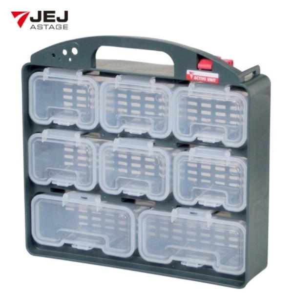 <特長>ねじ・釘などの細かいパーツを、種別に分けた状態で簡単に持ち運び可能なケースです。L型のミニケースには125mmの長尺釘も楽々と収納が可能です。（2・3・4・5・6・8mm）φ径目盛付きです。取り外し可能な７本収納できるビ...