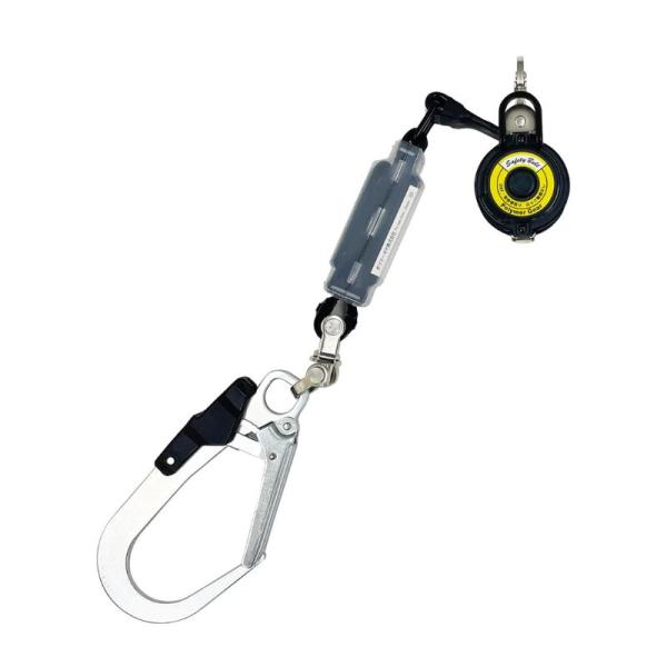 <特徴>2丁掛け用追加補助ランヤード新規格適合<仕様>小型フック付脱着リールスタンダードフック（1ロック 51Sフック）フック回転連結リング第一種ショックアブソーバ（100kg）フックハンガー一体型ランヤード長：16...