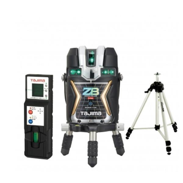 タジマデザイン ZEROBLS-KJCSET フルライン電子整準ブルーグリーンレーザー墨出し器(受光器・単三電池ボックス・三脚付)(リチウム電池タイプ) ★◆