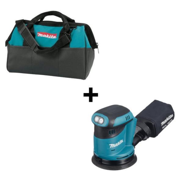【島道具オリジナルセット】 マキタ BO180DZ 充電式ランダムオービットサンダ(本体のみ)+トートバッグ ツールバッグ 【BO180DZ+831253-8】コードレス ◆