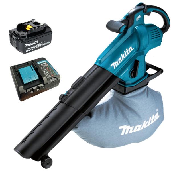 商品仕様セット内容：本体・バッテリ(BL1830B)18V3.0Ah・充電器(DC18WC)標準付属品:ダストバッグ(25L)・肩掛けバンド●ブロワ　・風量：4.2（m3/min）［m3/分］　・風速：64(最大)52(平均)（m3/min...