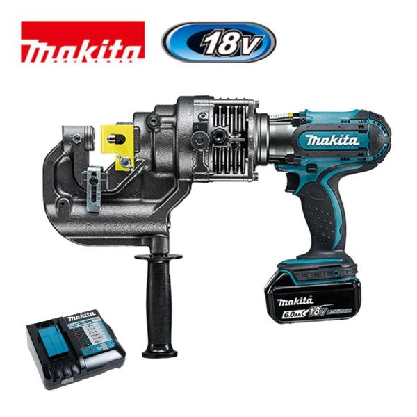 商品仕様各種鋼材に丸穴、長穴を高速打ち抜きコードレスで抜群の機動性 別売品【18Vリチウムイオンバッテリ】BL1820B(A-61715) 2.0AhBL1830B(A-60442) 3.0AhBL1850B(A-59900) 5.0AhB...