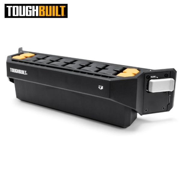 <特長>・TOUGHBUILT StachTechコーナーレールに対応したツールホルダー。・ドライバーやレンチ、プライヤー等のよく使う小型ハンドツールに最適。・8個の仕切りはトップ部に柔らかいゴム状の素材を採用し、様々な形状にフ...