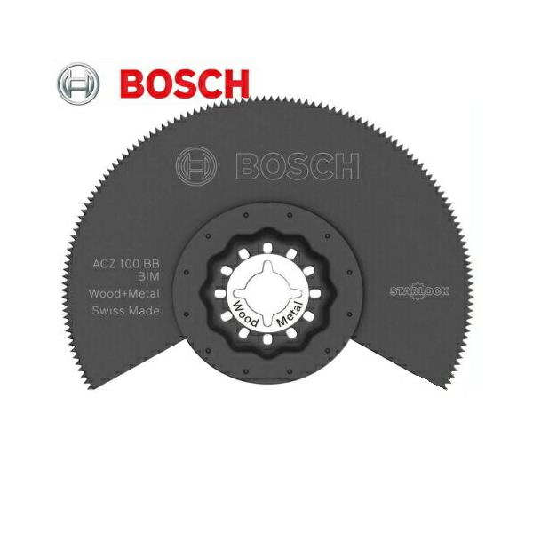 【BOSCH】ボッシュ＜マキタ・日立製工具にも使用可能＞ マルチツール用ブレード(スターロック) ACZ100BBN(木材＆金属用)(刃幅：100mm)(バイメタル製、木材際切り・深切り用)ボッシュ カットソー用ブレード(マルチツール用替刃...