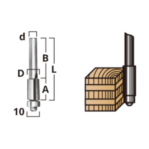 適用機種：M3612DA・M12BA・M12SA2・M12V2HiKOKI(ハイコーキ) 0037-6426 コロ付フラッシュビット (片面用)  ◆