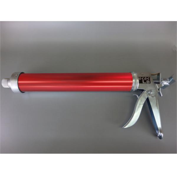 らくらくLB　コーキングガン（ロングサイズ）●シリンダーガンのスタンダードロングタイプ●ハンドル部の耐久性抜群●2液の変成シリコン、ウレタン等に最適●強力型と比べて握りは重いが、射出量が多い！●ゴム製ピストンパッキン採用で裏漏れがしにくい付...